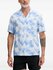 Рубашка Karl Lagerfeld Monogram-print camp-collar shirt, размер 2XL, blue