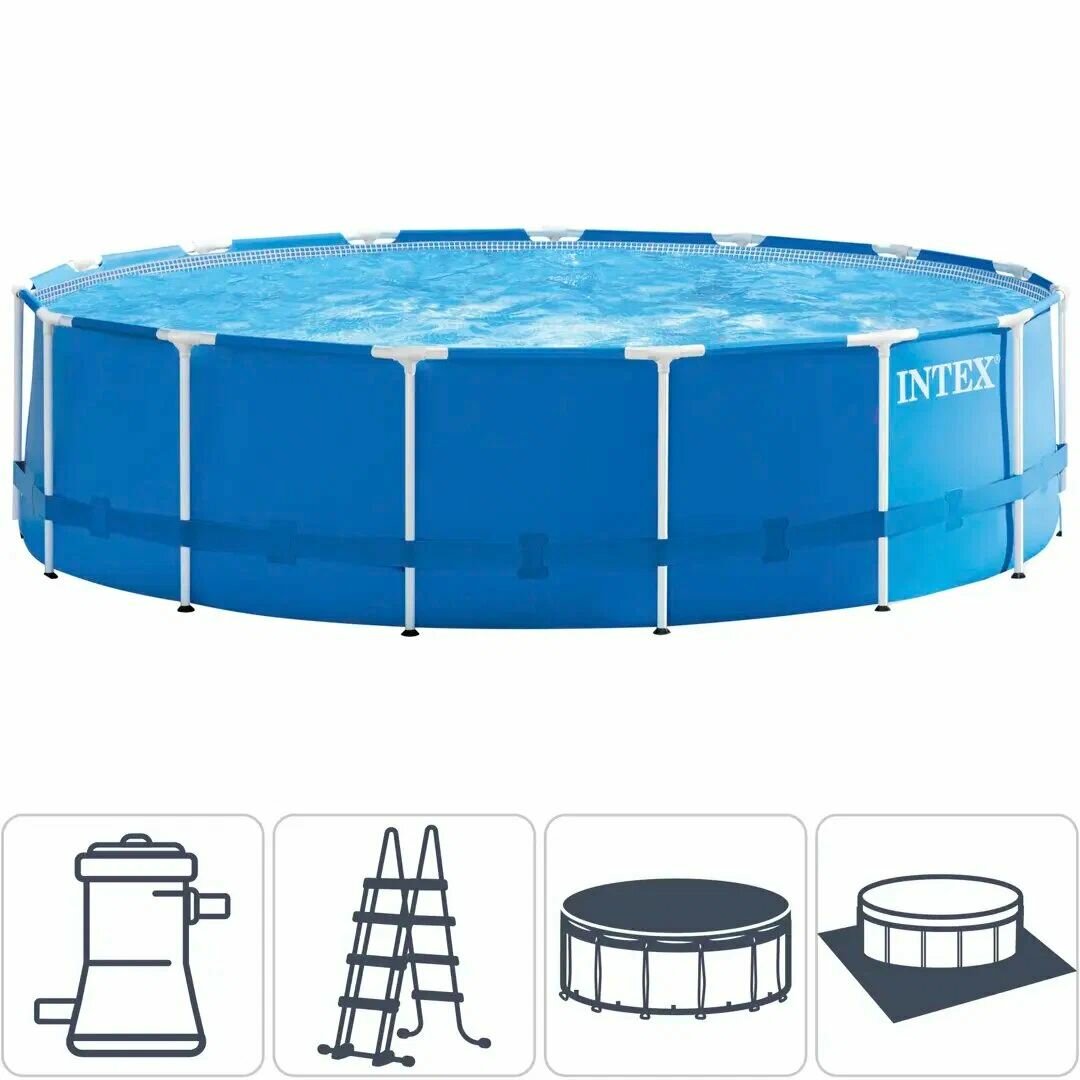 Intex 28242 / 457х122 см / Каркасный бассейн Metal Frame