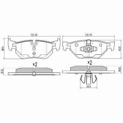 Колодки тормозные SAT ST-34216774692 сзади BMW 1-Series 04-13 / 3-Series 05-19