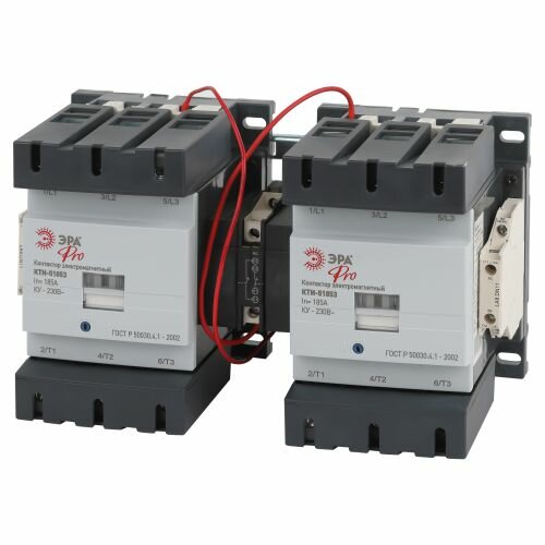Контактор КТИ-51853 реверс. PRO KKT53-185-230-10-E 185А 230В/АС3 ЭРА Б0054936