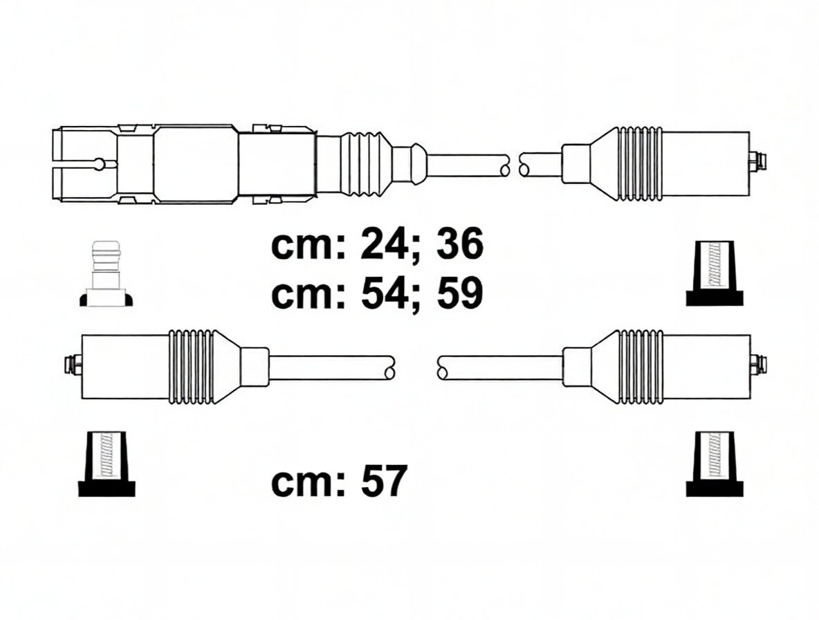 Провода высоковольтные подходит для VW Golf III 1,6-2,0/Vento 1,6-1,8/Sharan 2,0, SEAT Alhambra 2,0