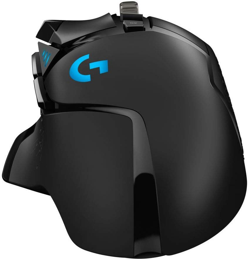 Мышь проводная Logitech G502 Hero, игровая, оптическая, USB, 25600dpi, черный (910-005474), Hero 25K, ускорение 40 G