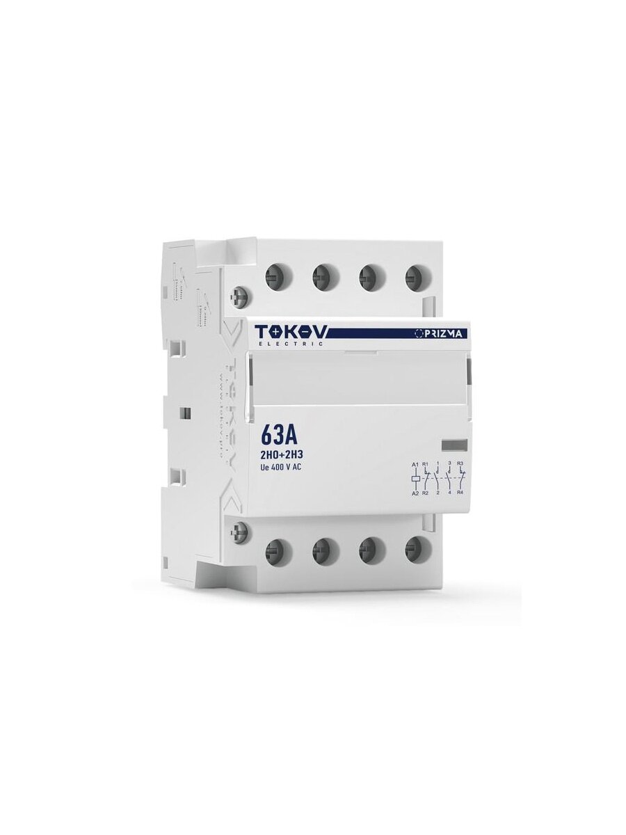 Контактор модульный 54мм 63А 230В АС 2НО 2НЗ PRIZMA TOKOV ELECTRIC TKE-PZ-MC-3-63-230-22