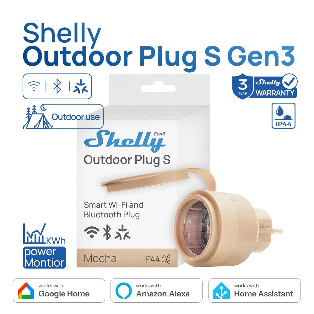 Shelly Outdoor Plug S Gen3 4 Pcs