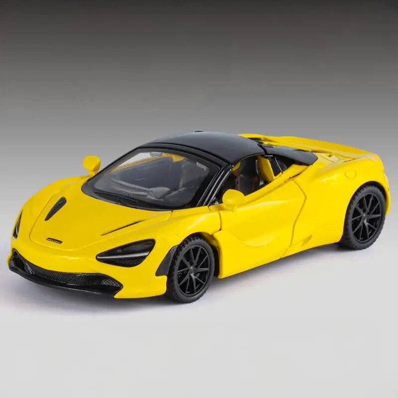 Maisto McLaren 720s желтый, металлическая модель авто со звуком и светом