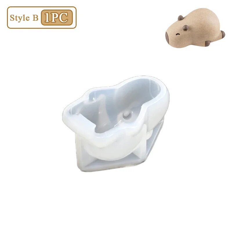 Силиконовые формы для капкейков Капибара Бежевый, Style B-1PC