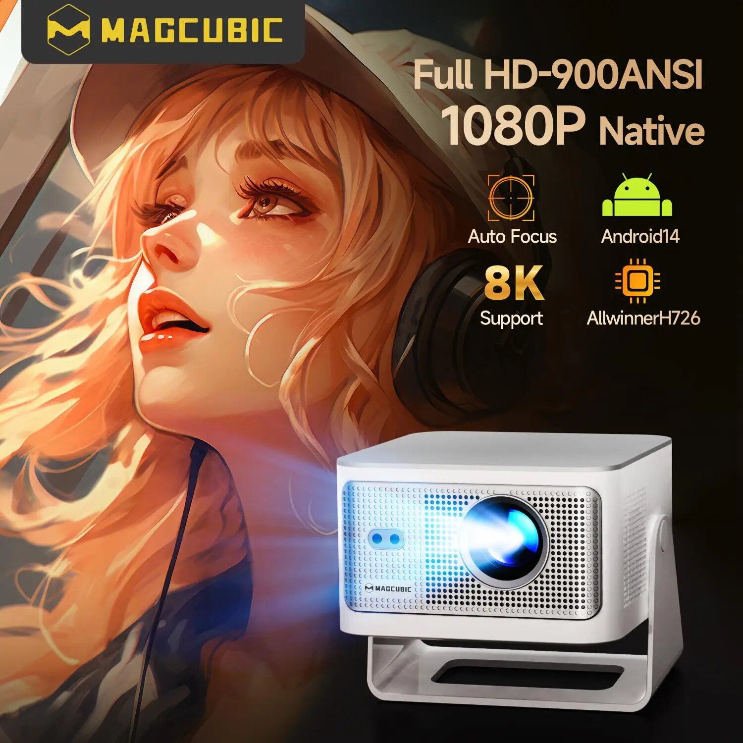 Magcubic HY350Max 4K проектор, EU Plug, Android14 — фото 1