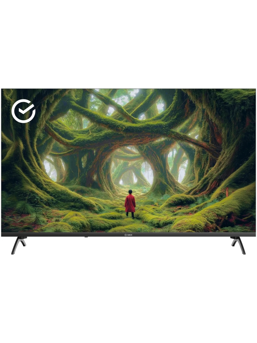 Телевизор Sber SDX-43F3000DBA 43" LED, FULL HD, черный, смарт ТВ, Салют ТВ