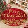 Ковёр 120х120 см круглый, красный с надписью 'Merry Christmas', 雪花图案, для гостин...