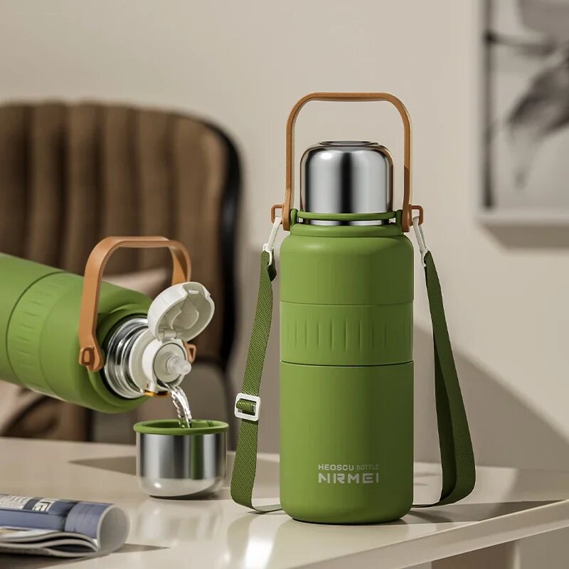 Термос из нержавеющей стали Stanley 900 мл Зеленый, 1200ML, Green