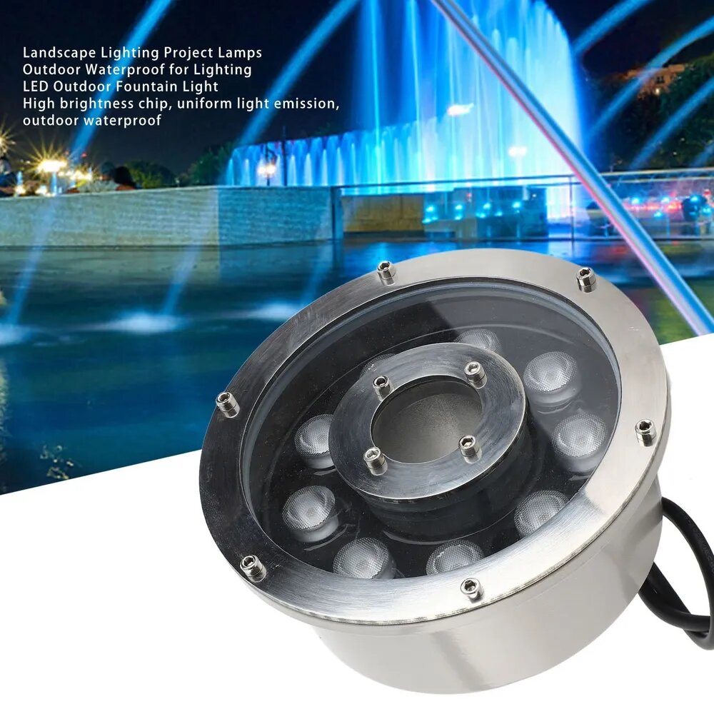 Фонтан садовый для ландшафтного дизайна с LED подсветкой, уличный