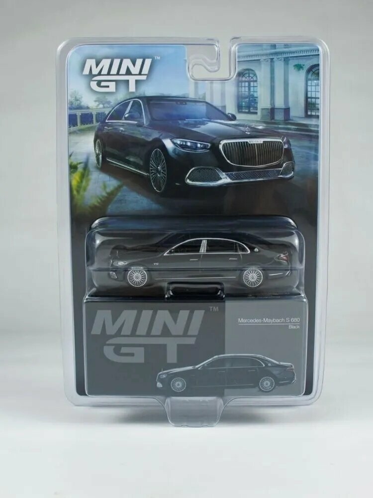 Машинка TSM MiniGT 1/64 Mercedes-Maybach S 680 Black MGT00977-BL Die-cast Alloy Car Model Toy Gift