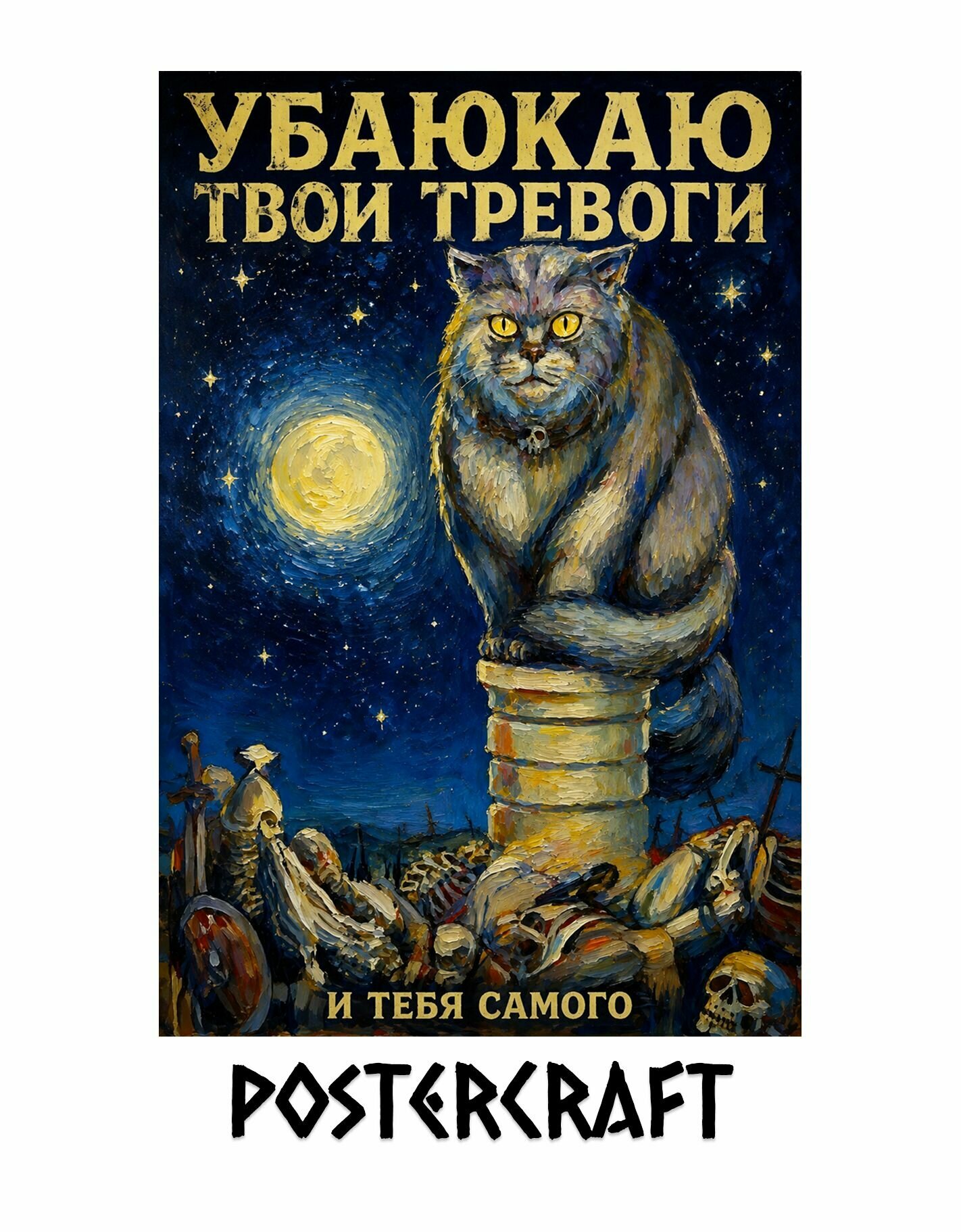 Постер "Кот Баюн" (Славянские Мифы) 29.7х42см, А3, глянцевый
