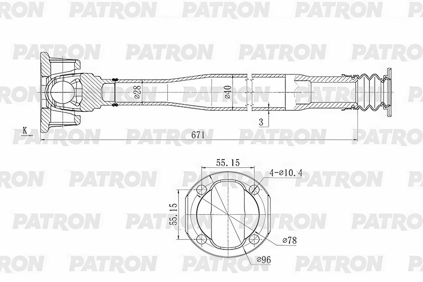 Карданный вал, для Мерседес Ц-Класс W205 2014-, CLS W218 2011-2017, CL Купе W216 2006-2014, Е-Класс W212 2009-2016, Е-Класс Купе C207 2009-2016 арт PKR008