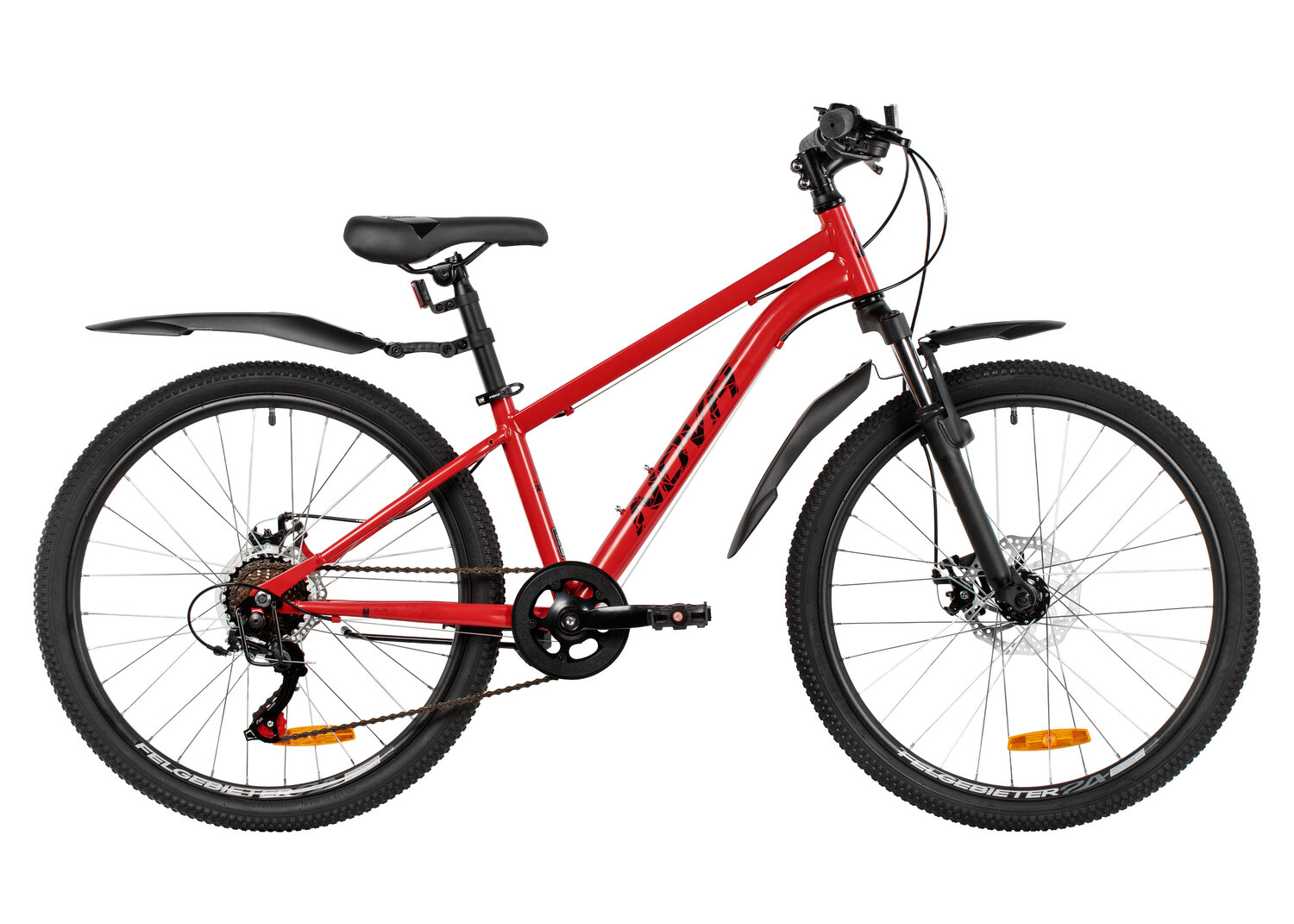 Велосипед Novatrack Battler 24 (2026), рама 12" (130-155 см), красный