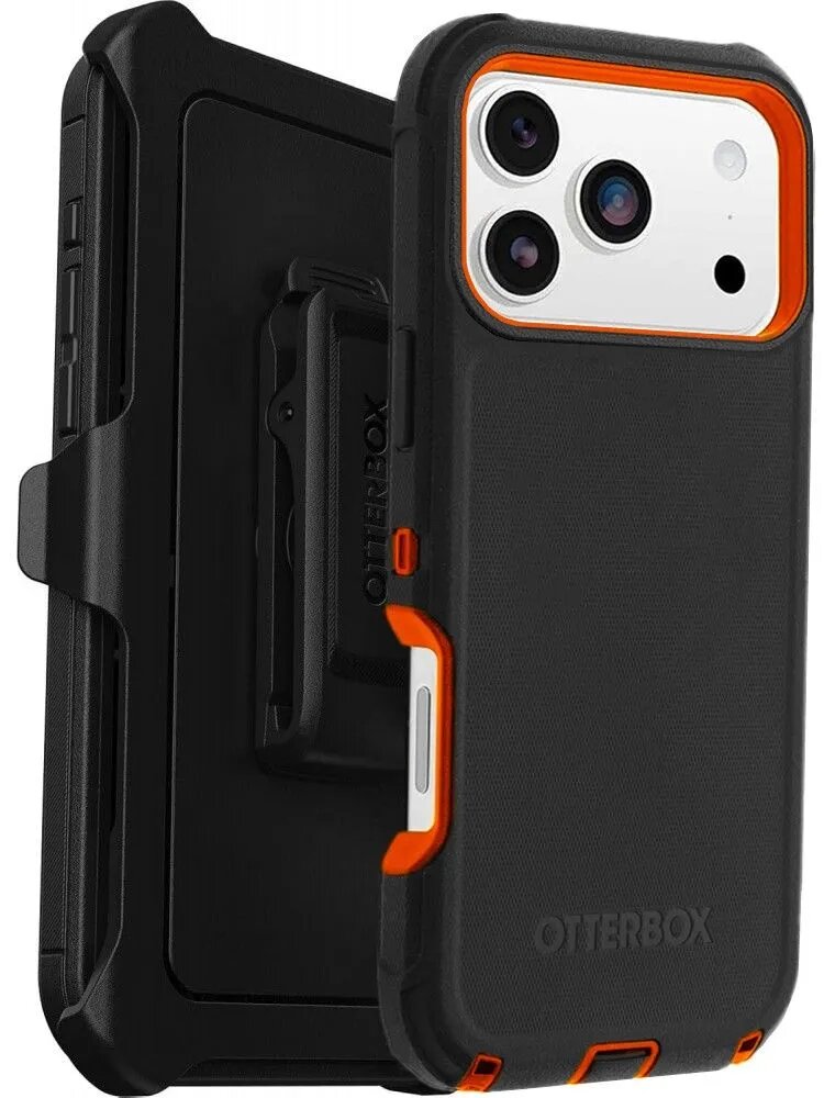 Чехол для мобильного телефона OtterBox iPhone 17 Pro Max 6,9-дюймовой (Only) серии Defender, с защитой портов-задний зажим-кронштейн