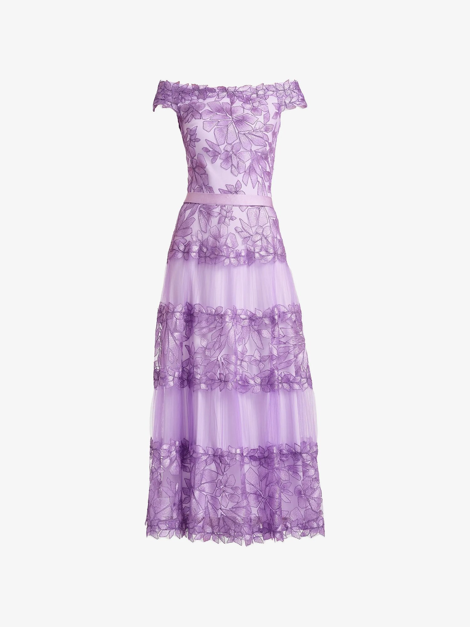 Платье Floral off-shoulder midi dress