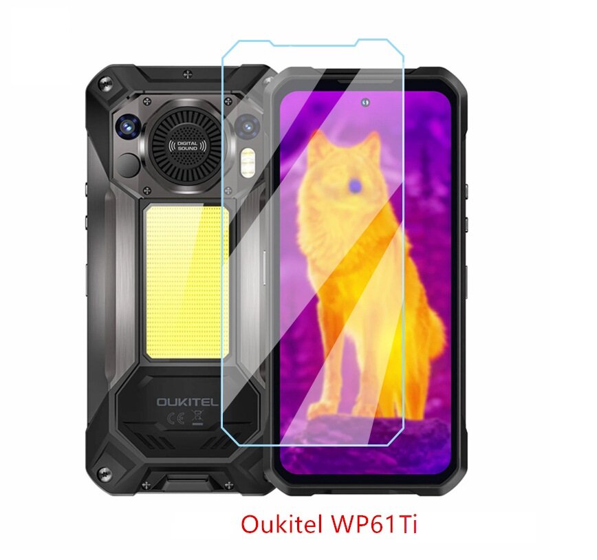 Защитное противоударное стекло MyPads Forti Glass на Oukitel WP61/ WP61 Ti / WP61 Ultra / WP61 Plus , с олеофобным покрытием (только на плоскую по.
