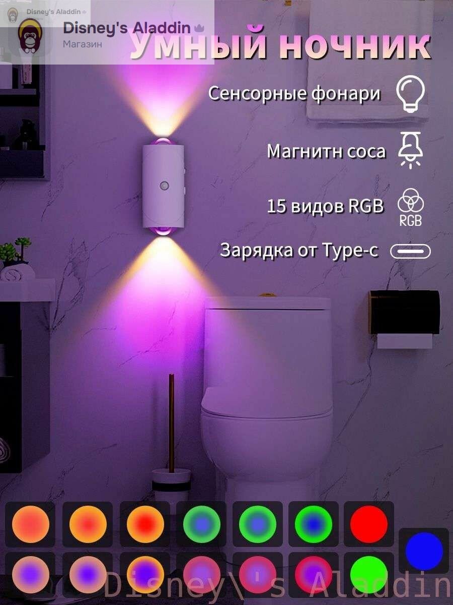 Ночник, лампа закат RGB, ночник рассвета