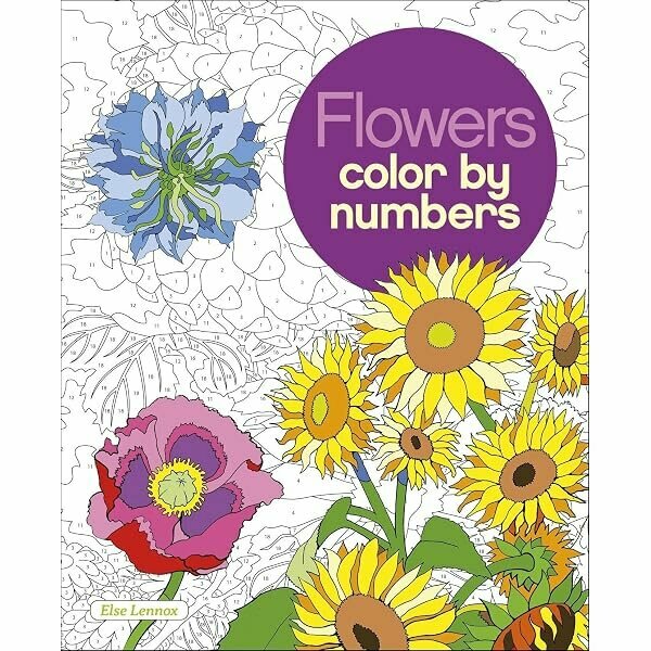 Flowers Color by Numbers (Sirius Color by Numbers Collection, 12)，Reprinted paperback book