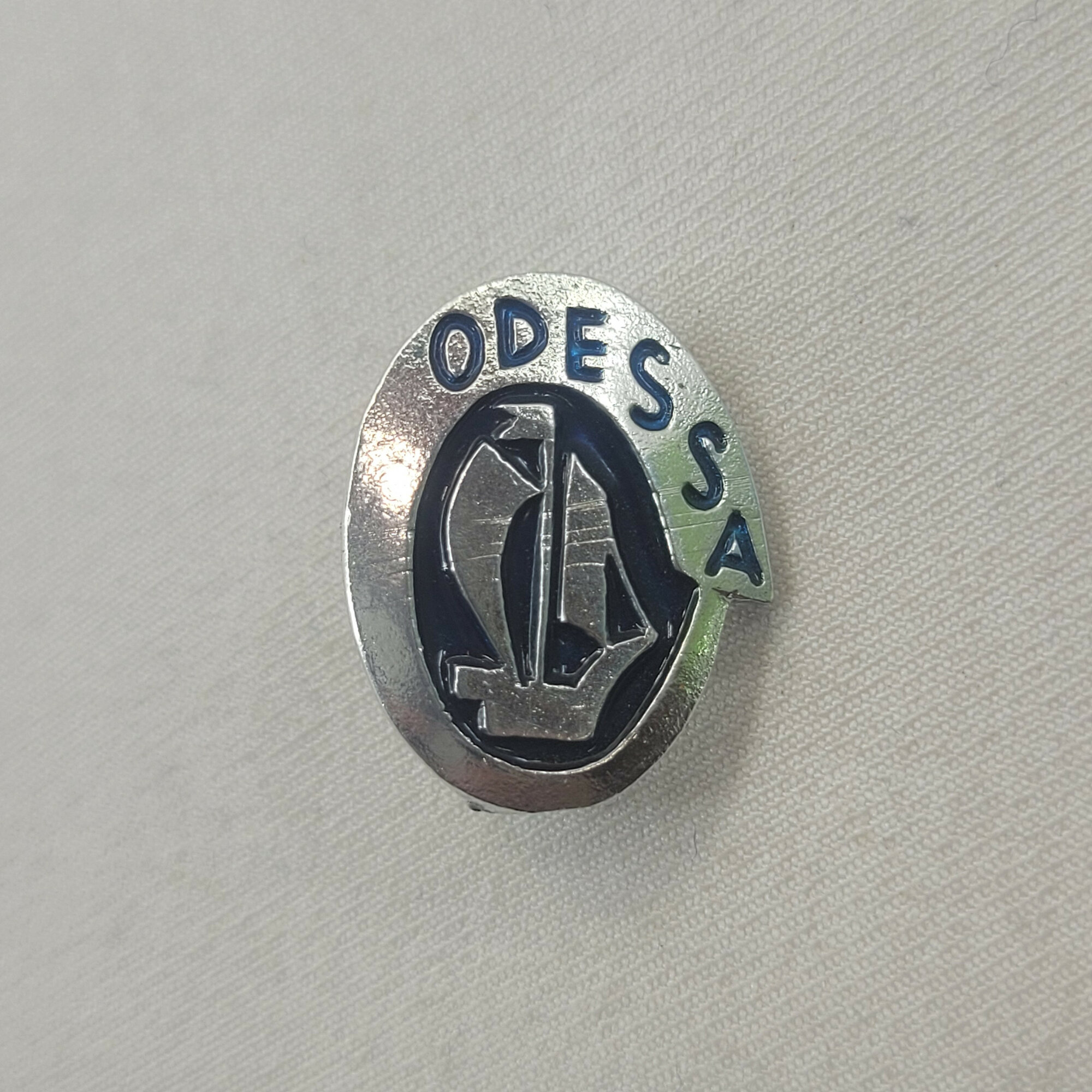 Значок СССР. ODESA, корабль, море, город Одесса. Винтажный значек.