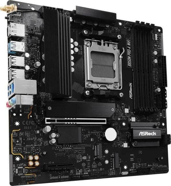 ASRock B850M PRO-A WIFI (RTL) AM5 B850 PCI-E HDMI+DP 2.5GbLAN+WiFi+BT SATA MicroATX 4DDR5 — фото 1