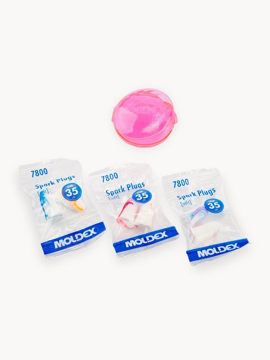 Беруши для сна (противошумные вкладыши) Moldex Spark Plugs, 3 пары с кейсом