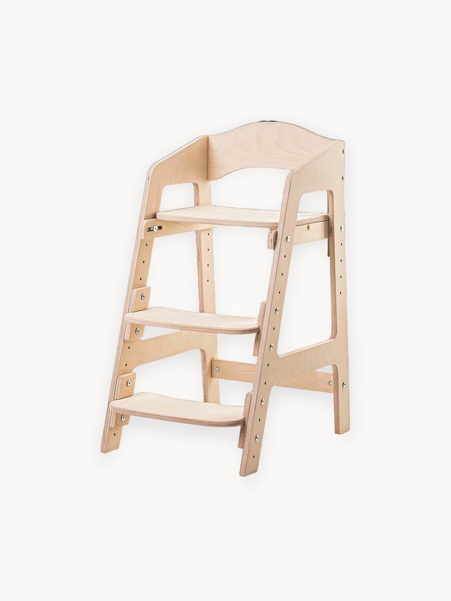 Растущий стул для детей. С подлокотниками. Деревянный.