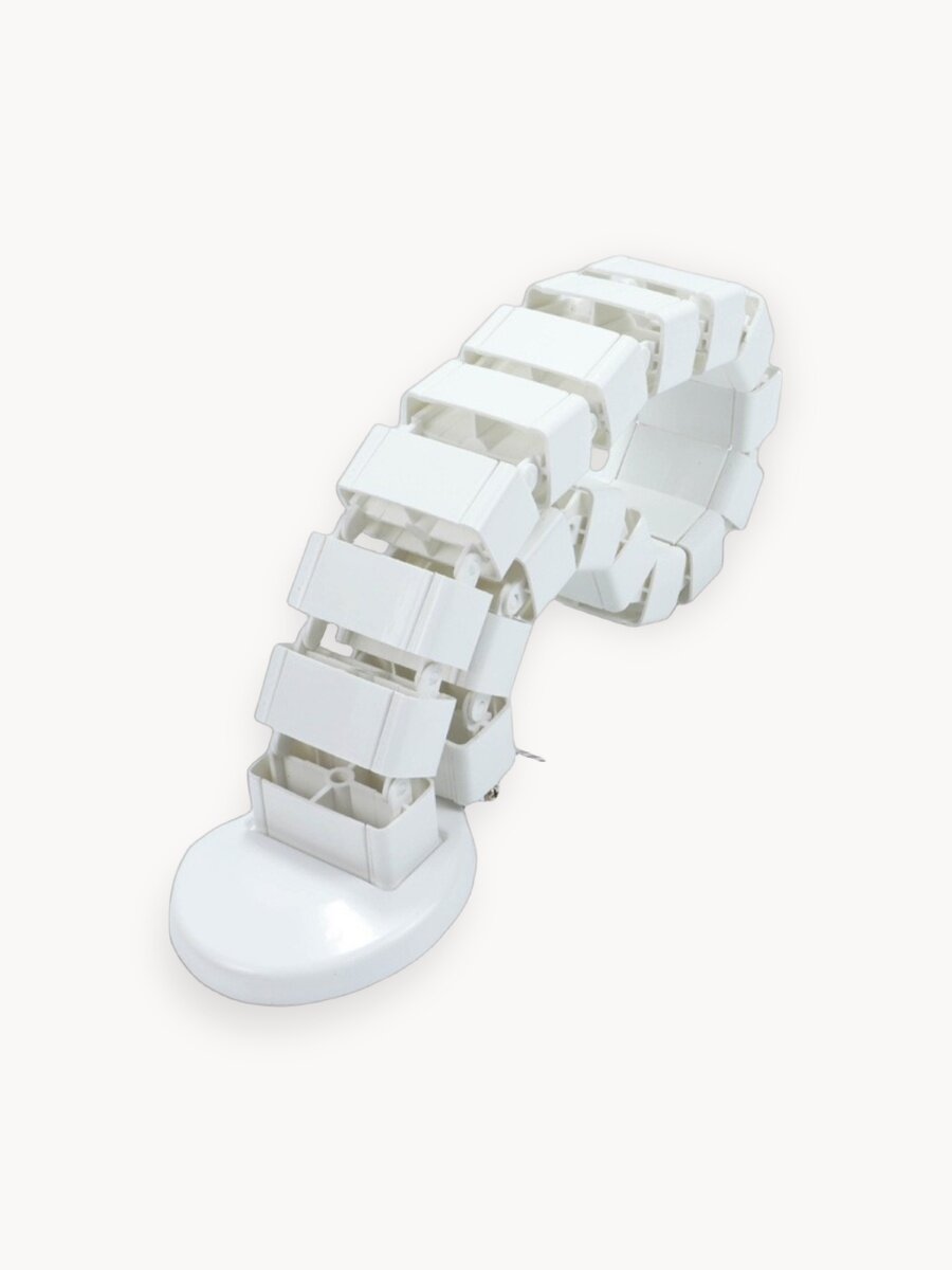 Кабель-канал для компьютерных столов, гибкий, пластиковый, белый