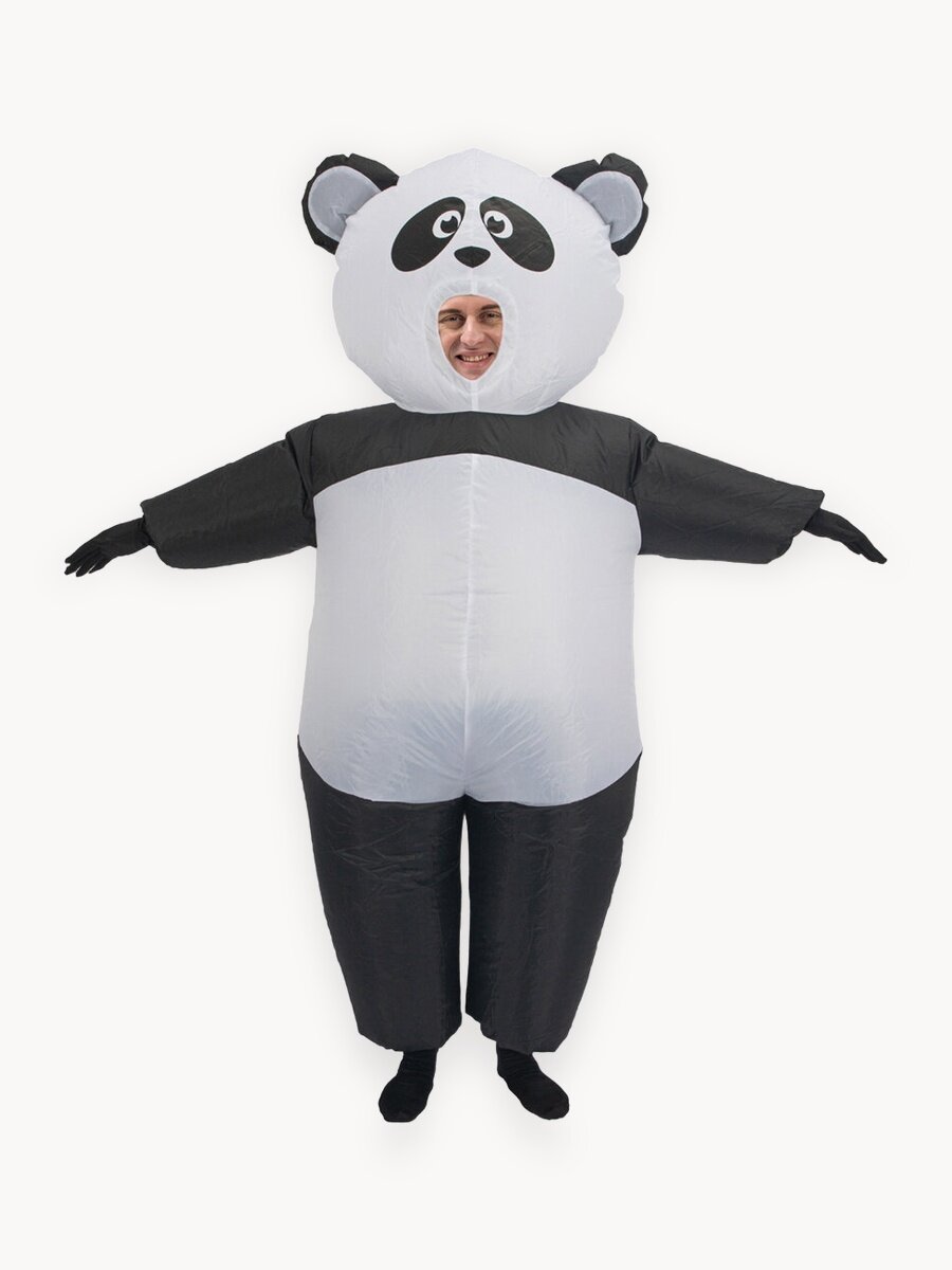 Надувной костюм Панда, для праздника, универсальный размер, с насосом