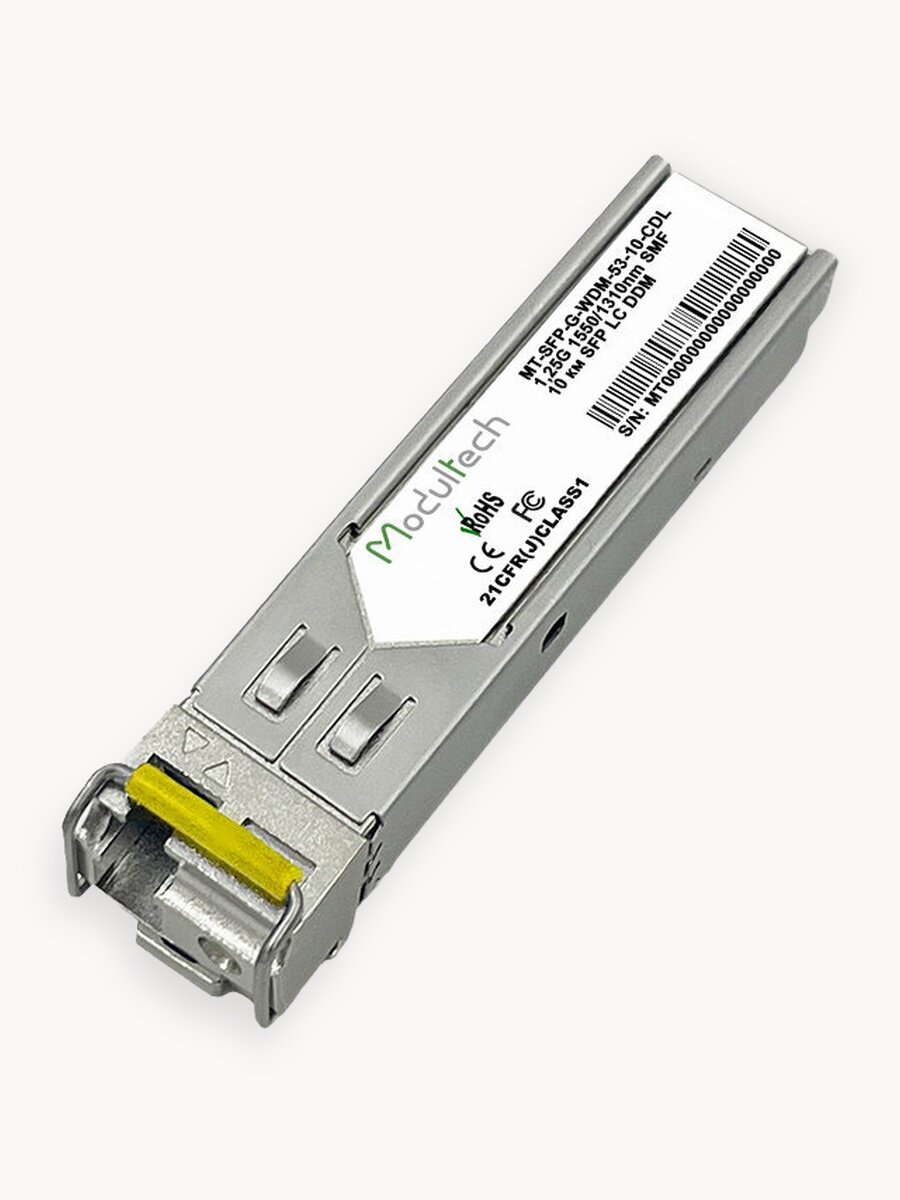 Модуль SFP WDM 1,25 Гбит/с, 10 км, 1550/1310 нм, SMF, LC