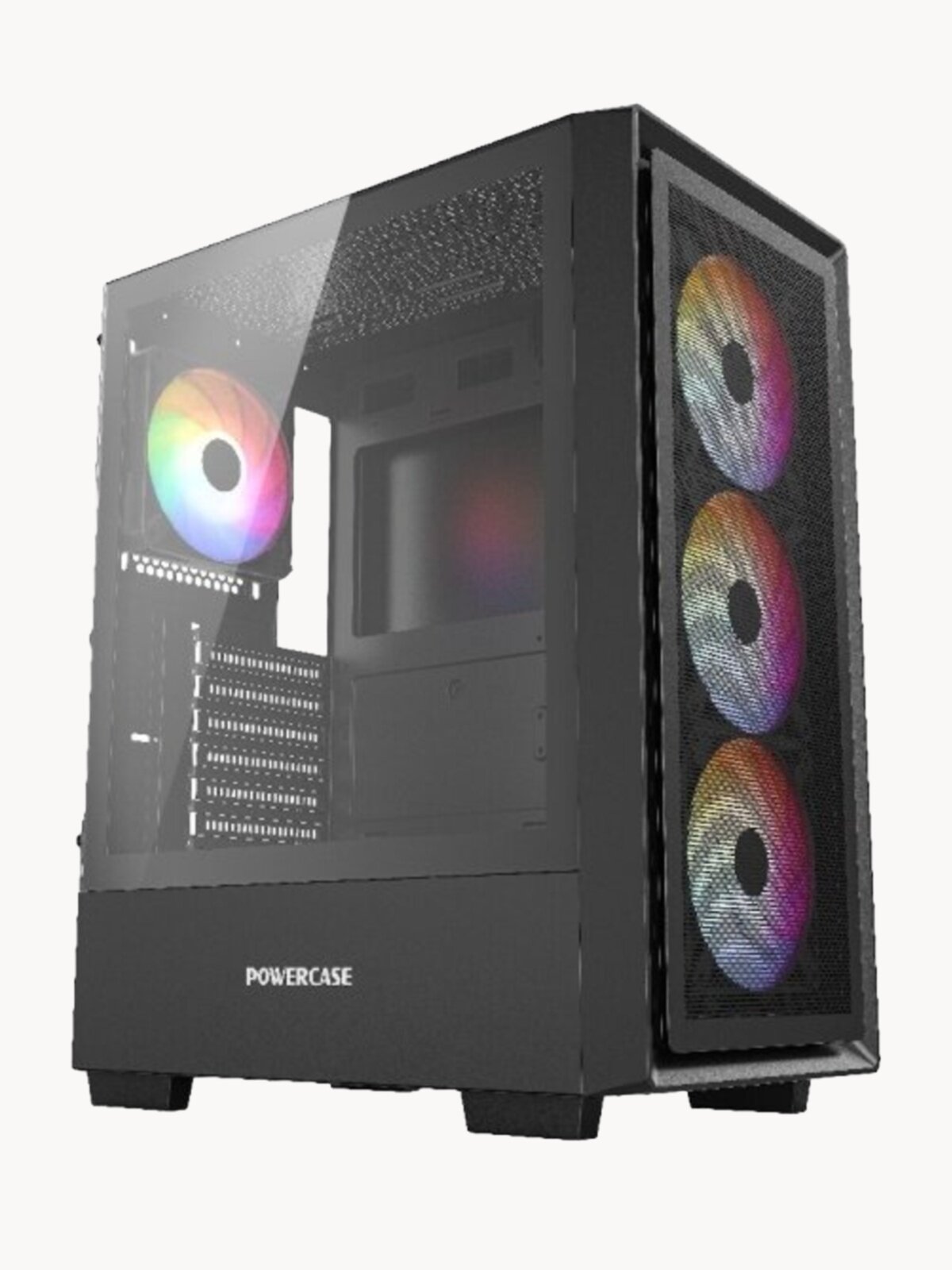 Корпус Powercase Mistral AY4B ARGB, черный (CMAYB-A4)