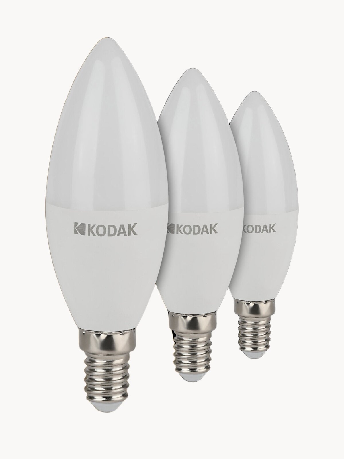 Лампочка светодиодная KODAK LED Е14 11 Вт B35 свеча 4000К нейтральный белый свет набор 3 штуки