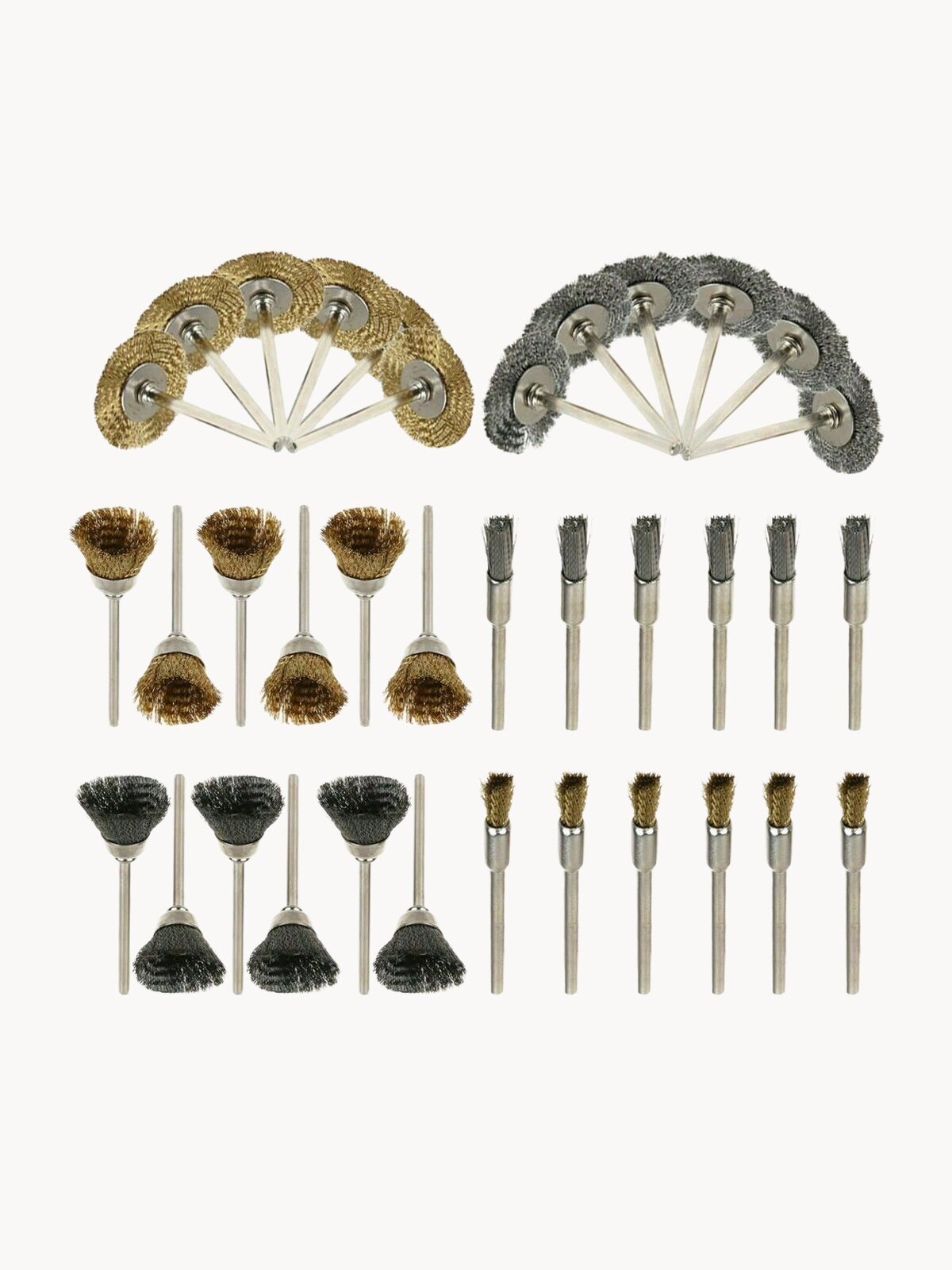 Набор проволочных медных и металлических насадок для гравера, 36шт