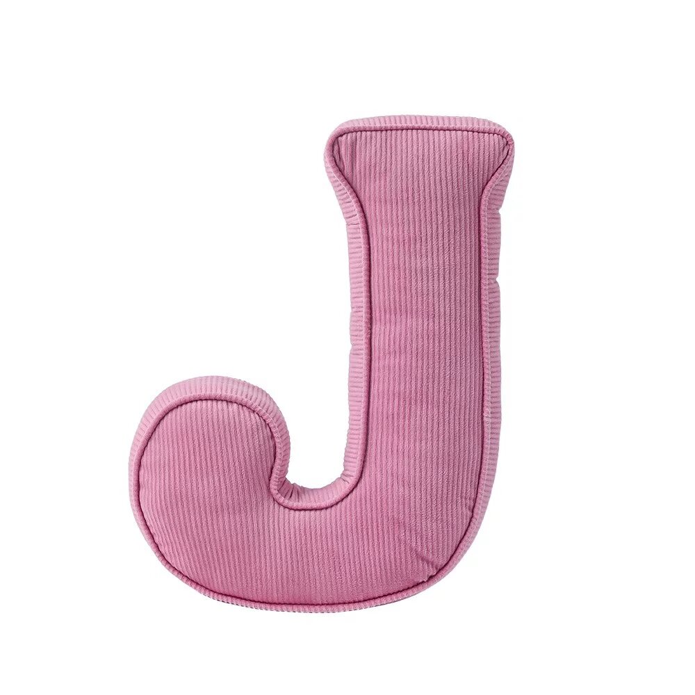 Мягкая плюшевая подушка с буквой Ж, розово-фиолетовая ткань, для комфорта сна детей, корейский инс стиль игрушка