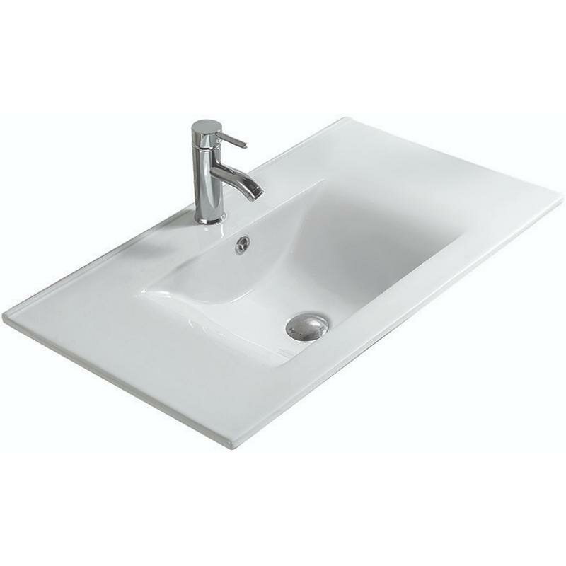 Раковина SantiLine 70 SL-2110 (70) Белая, фаянс, полувстраиваемая