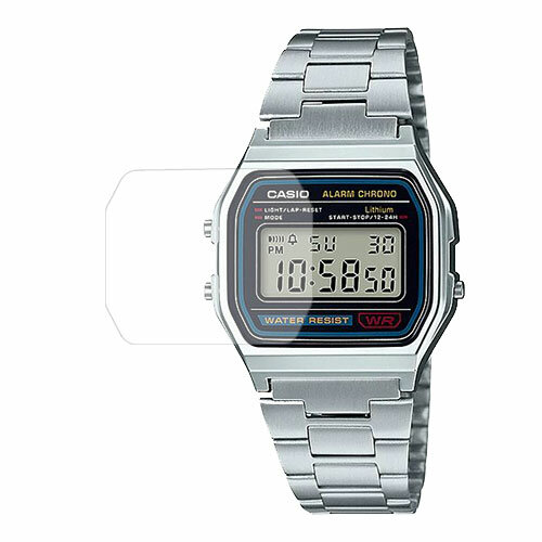 Скрин Мобайл защитный экран для часов Casio A158WA-1 из гидрогелевая плёнка прозрачная