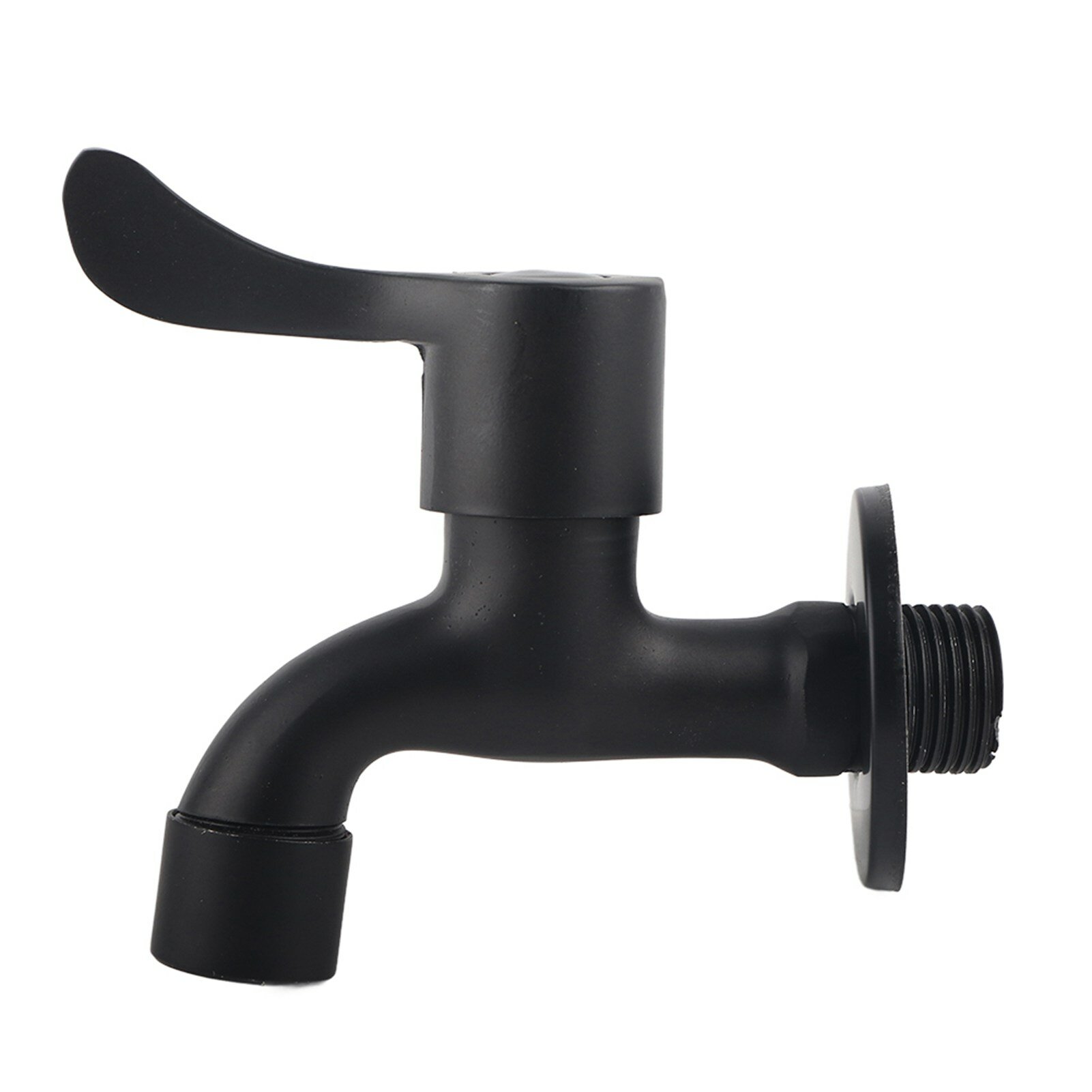 304 Stainless Steel Black Wall Mount Tap Garden Water Faucet for Bathroom(Mop Pool)
