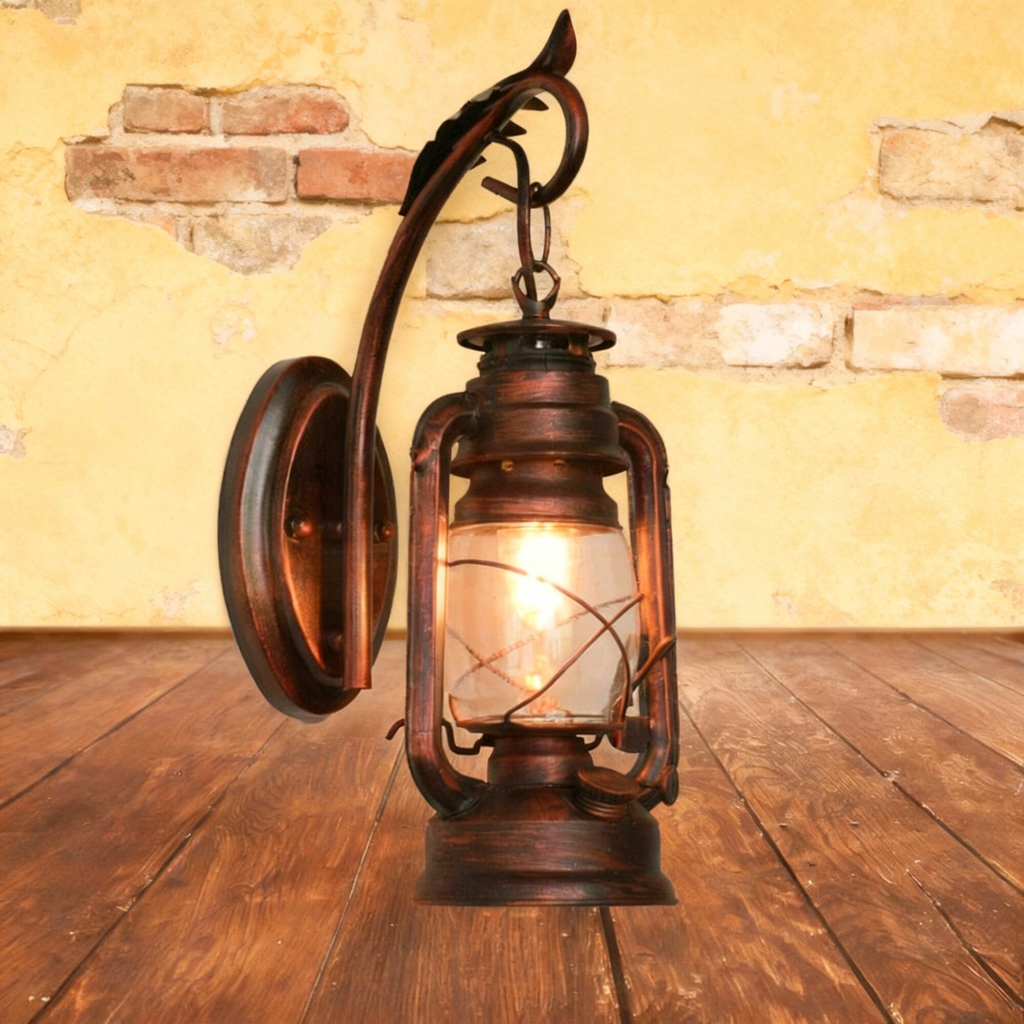Винтажный светодиодный настенный светильник сарайный фонарь ретро керосиновый европейский антикварный St