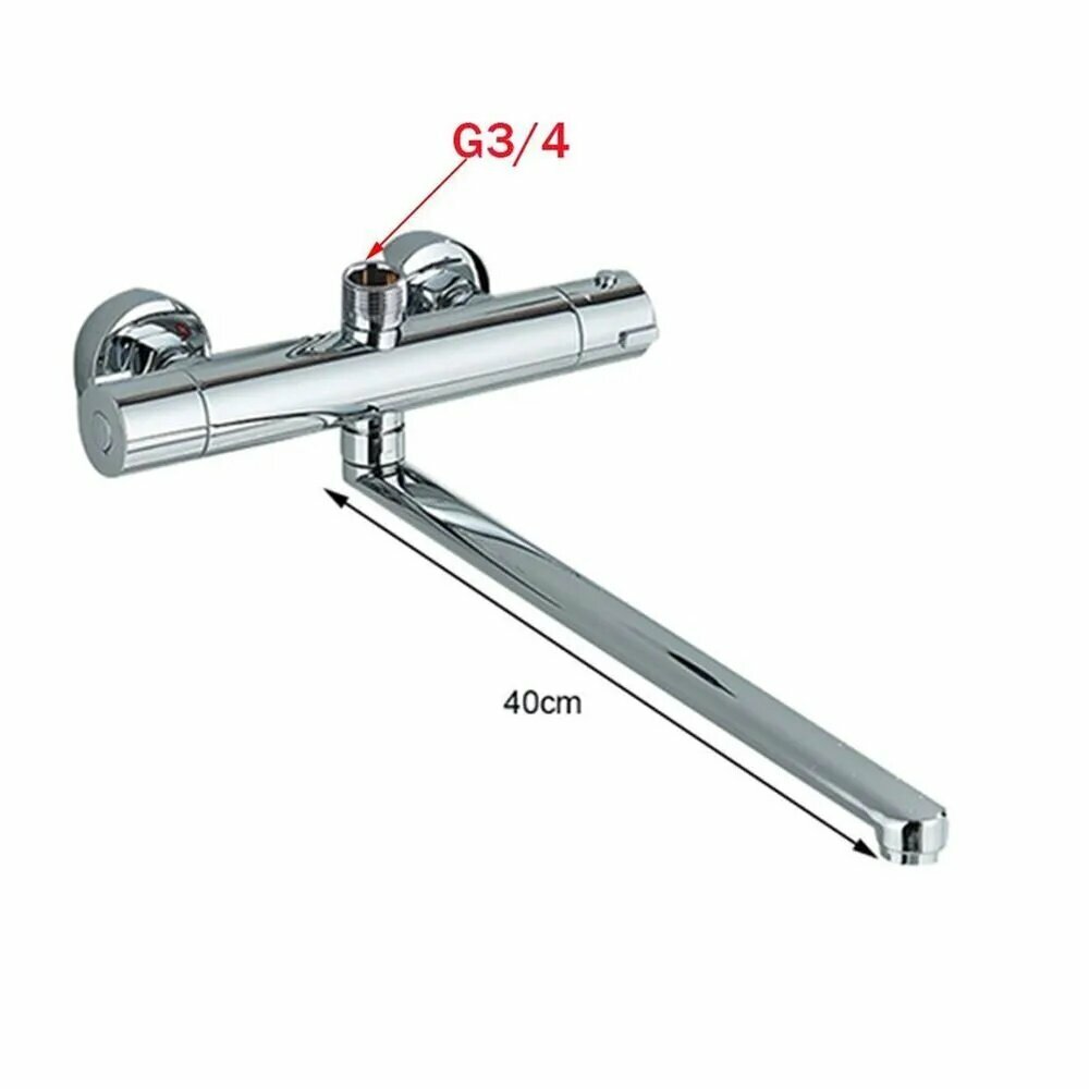 Термостатический смеситель для душа Хромированный смеситель для ванной комнаты Термостат настенной ванны