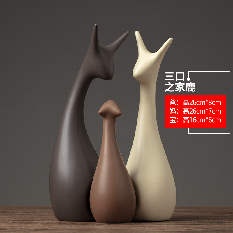 Керамические украшения из Цзиндэчжэня, домашний декор, скандинавский стиль, гостиная, ТВ-шкаф, винный шкаф, прихожая, декор с оленями, креативная мебель