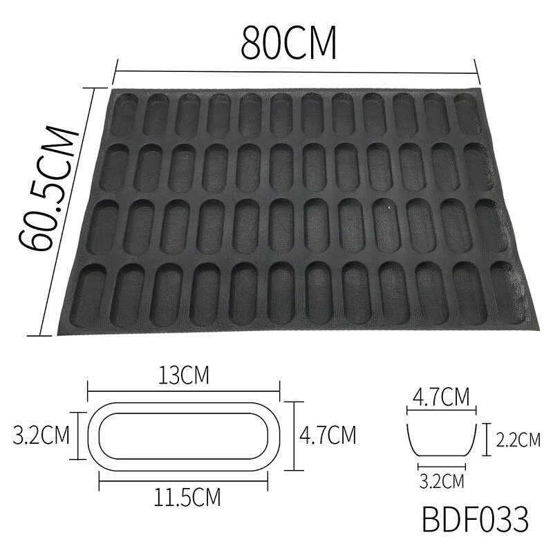 Силиконовая форма для выпечки хлеба 60x80 см, BDF033, черная