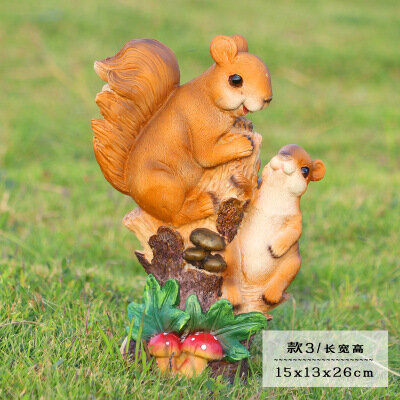 Наружный искусственный орнамент белки из смолы для сада и двора, маленькая скульптура животного, декор для сада и ландшафта, маленький элемент