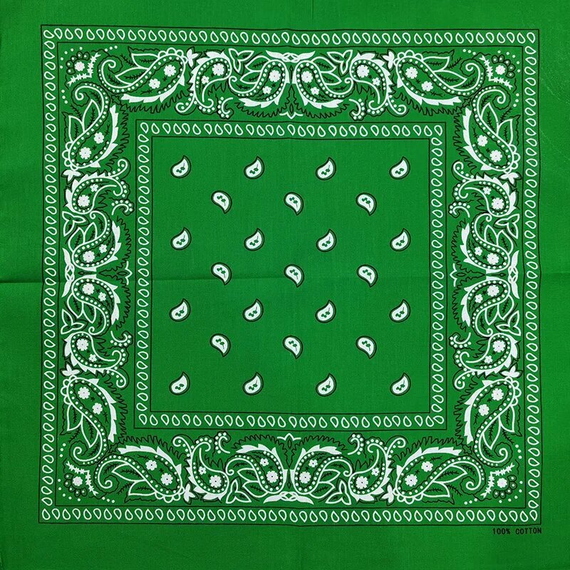 Изумрудная бандана хлопковая S Green