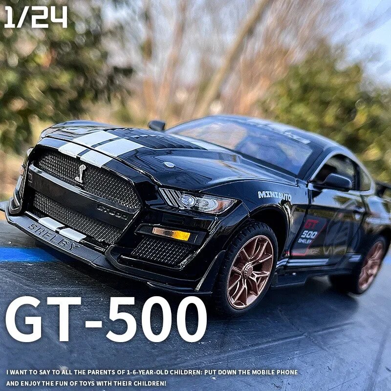 Металлический Ford Mustang Shelby GT500 1:24, оранжевый