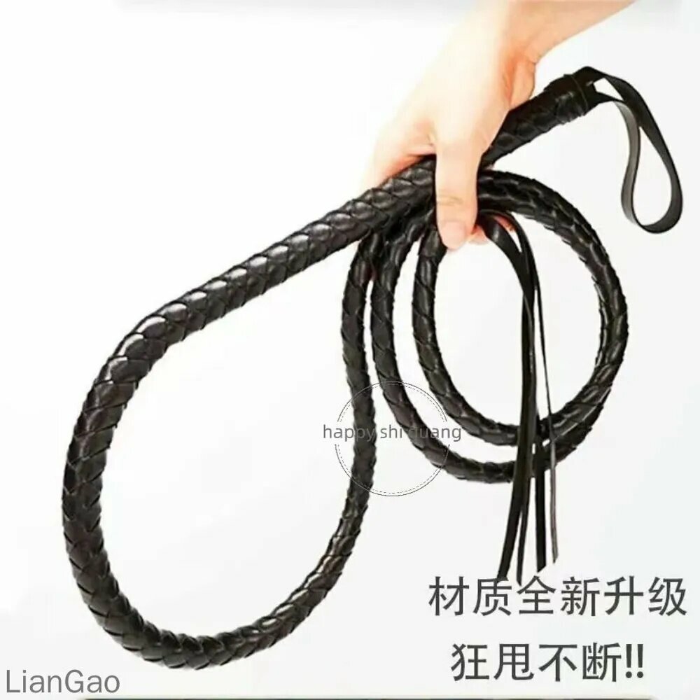 Кнут из натуральной кожи быка для пастуха, всадника и конного охотника прочный атрибут казачьего обмундирования