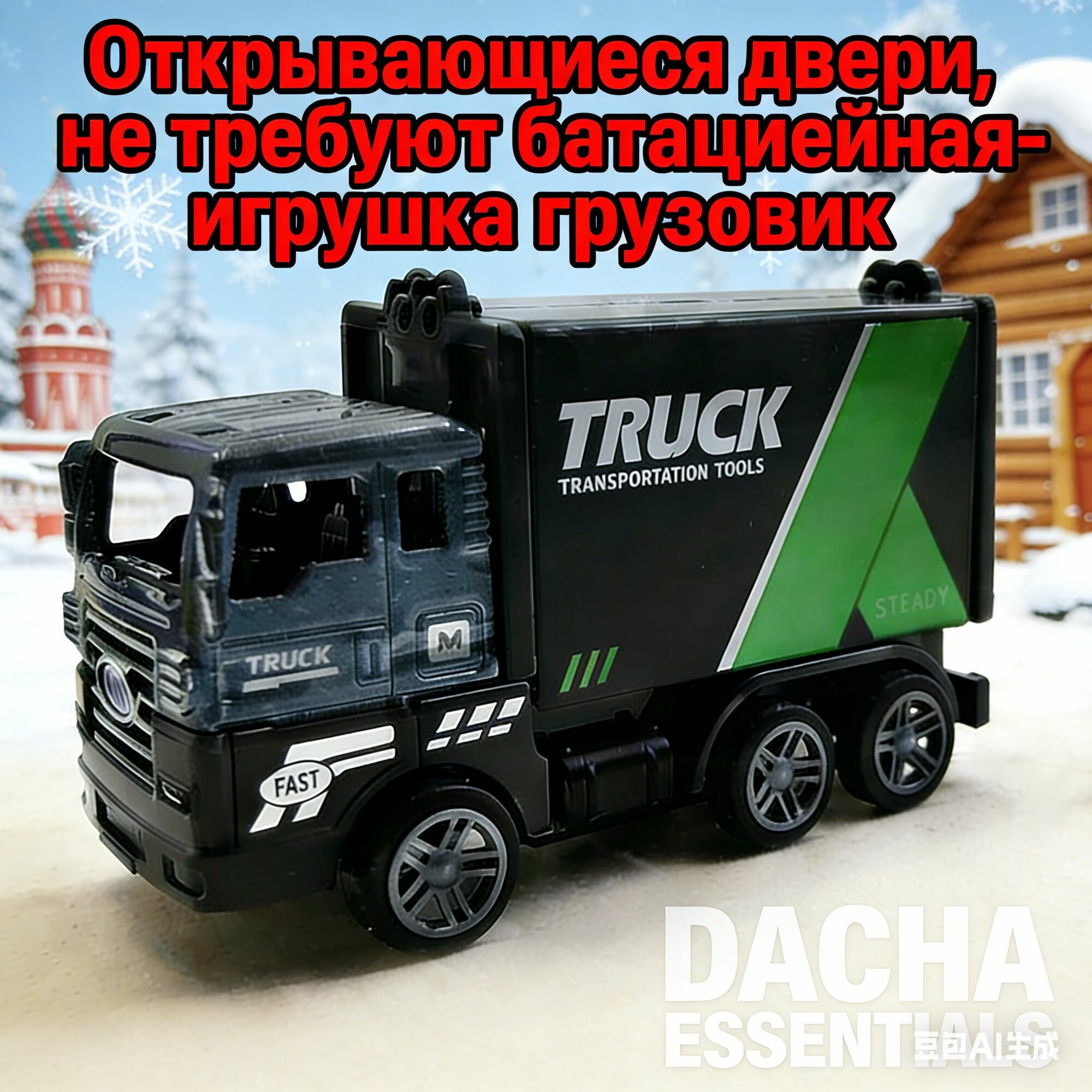 1 инерционная модель грузовика, которая может открывать дверь, детский игрушечный автомобиль