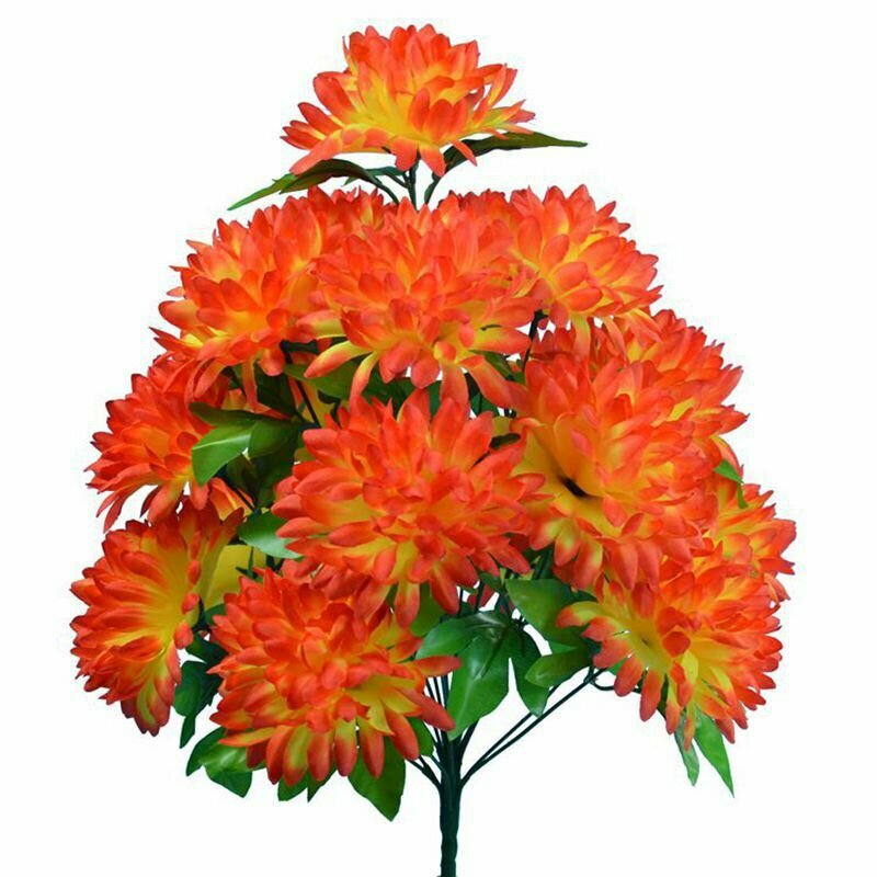 Индивидуальные искусственные цветы, большой букет, принадлежности для фестиваля Цинмин, шелковые цветы, букет из 18 шаров хризантем