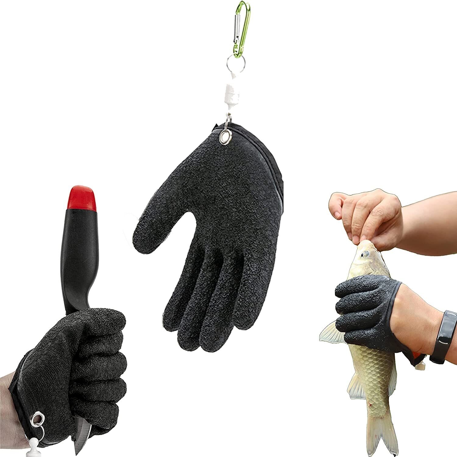 Нескользящие перчатки для рыбалки для безопасного обращения с рыбой