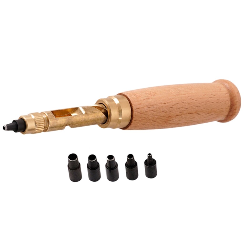 Многофункциональный бесшумный кожаный дырокол со сменной головкой DIY